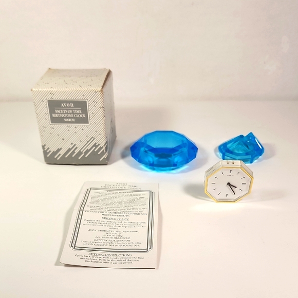 Avon | Other | Vintage 992 Avon Facets Of Time Birthstone Clock ...